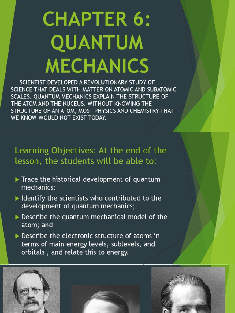 Chemistry: Quantum Mechanics | PDF | Atomic Orbital | Electron
