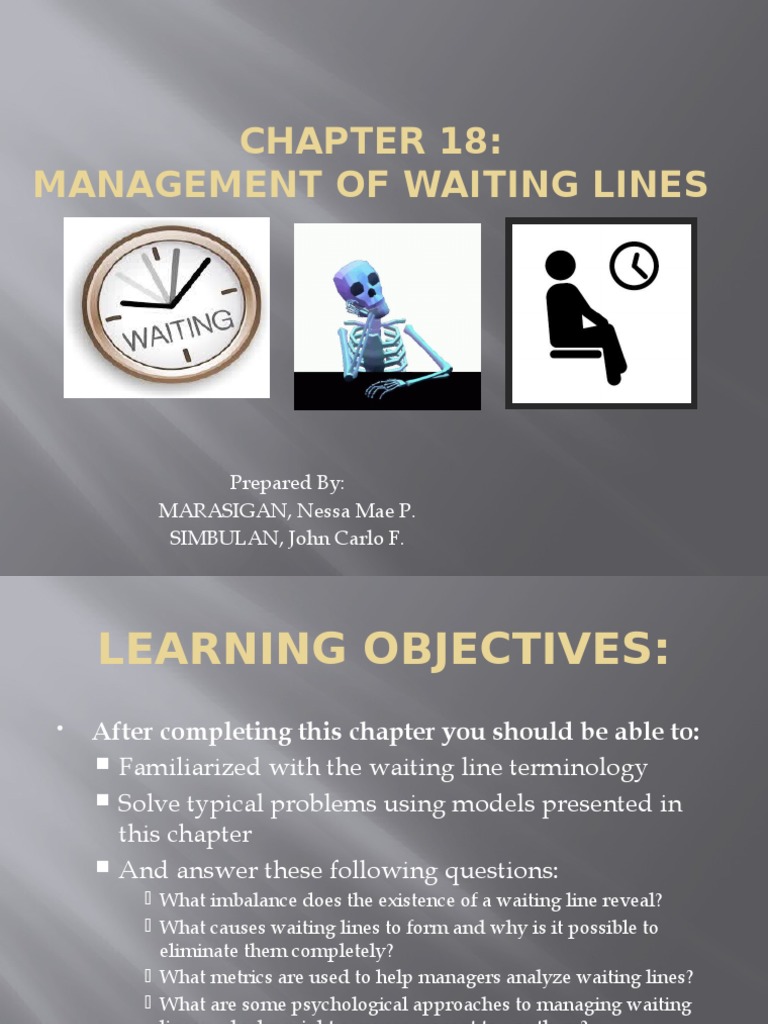 Management of Waiting Lines | PDF | Teaching Mathematics | Business