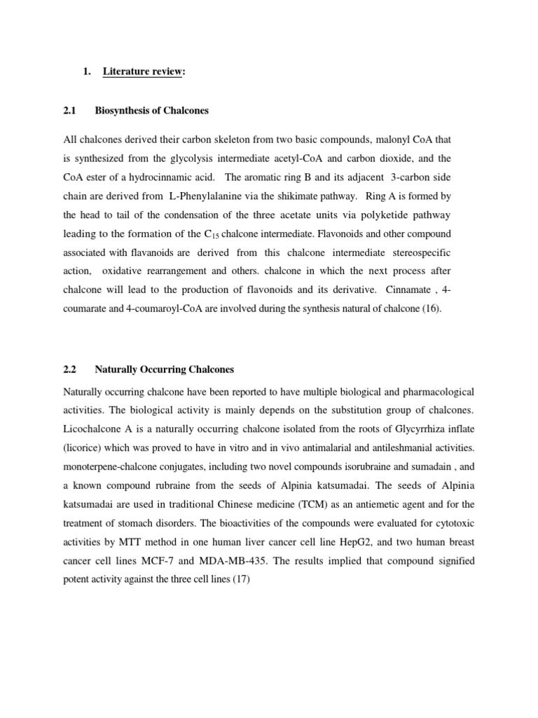03 Literature Review | PDF | Natural Products | Chemical Reactions