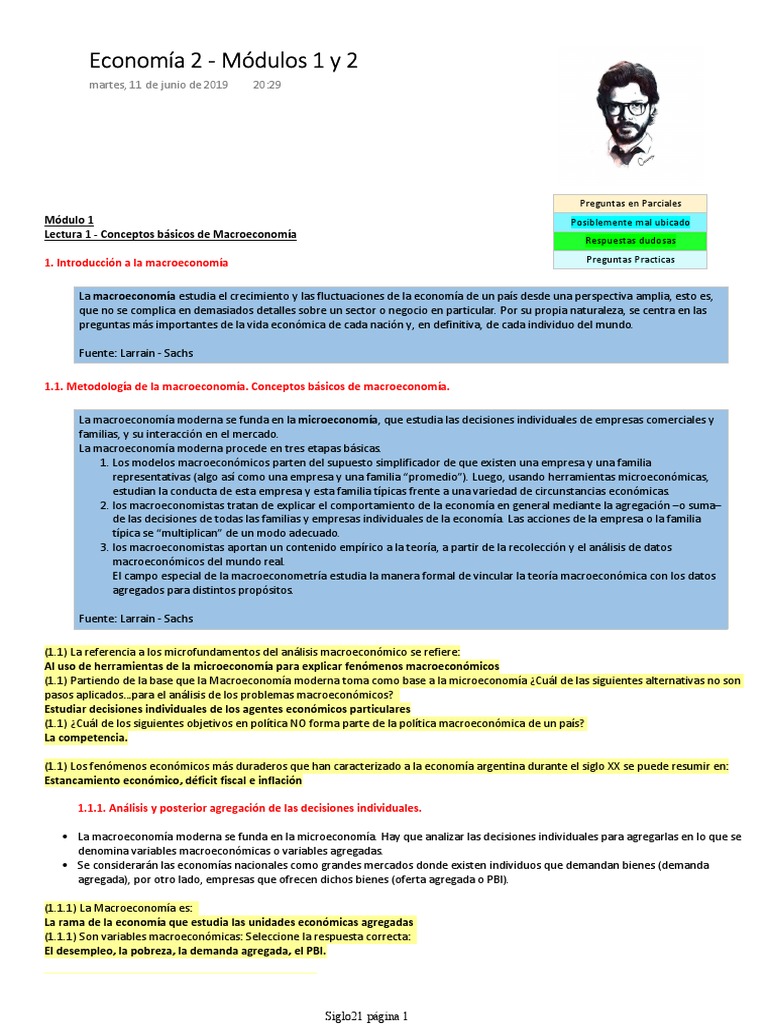 Economia 2 - Mods 1 y 2 | PDF | Tipo de cambio | Producto Interno Bruto