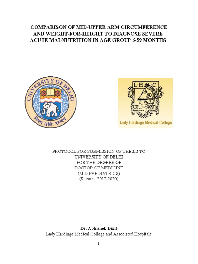 Comparing MUAC and weight-for-height to diagnose SAM | PDF | Reference ...