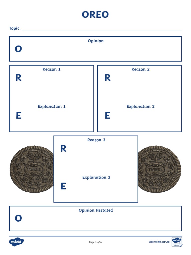Au-T2-E-41249-Oreo-Persuasive-Writing-Frames-English-English Ver 1 | PDF