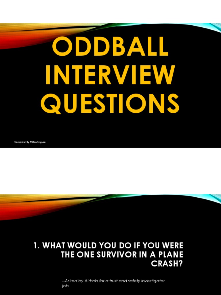 Oddball Interview Questions | PDF