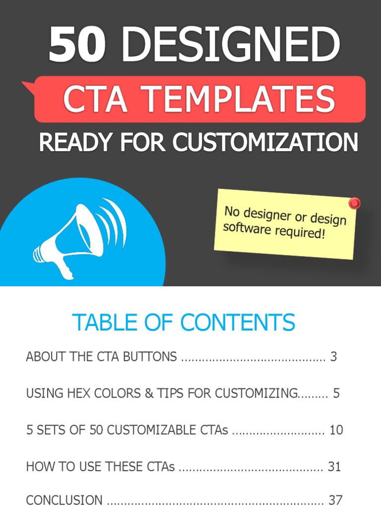 50 Call To Action Templates | PDF | Websites | Hyperlink