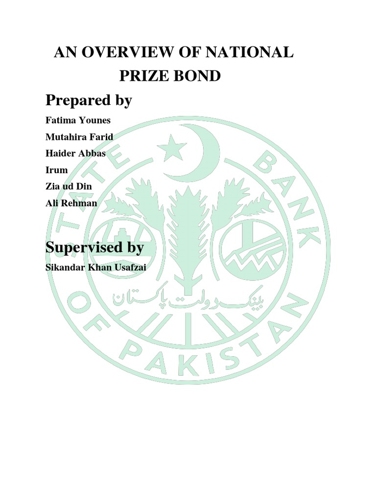 Report On Prize Bond | PDF | Forgery | Bonds (Finance)