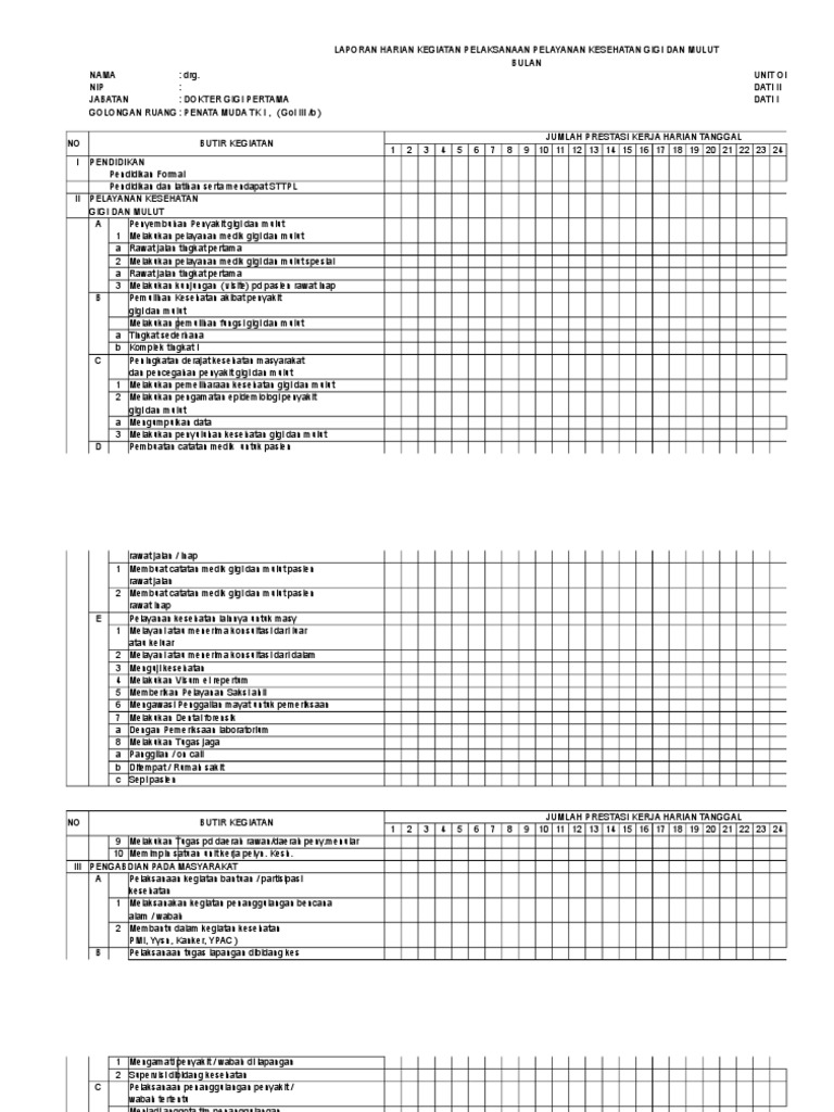 Form Dokter Gigi | PDF