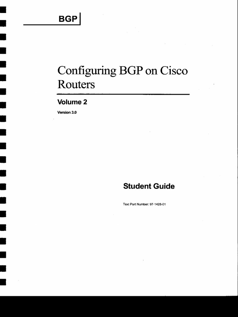 Configuring BGP On Cisco Routers Vol 2 PDF | PDF