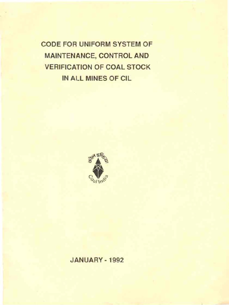 Code For Verification of Coal Stock in Cil | PDF