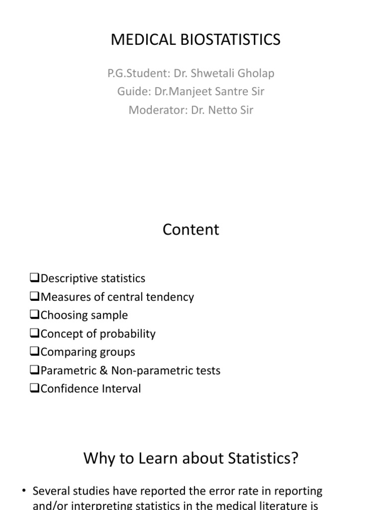 Statistics in Research | Download Free PDF | Mean | Statistics