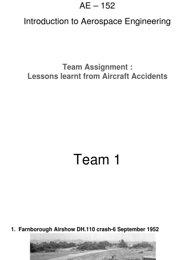 Team Assignment: Lessons Learnt From Aircraft Accidents | PDF ...