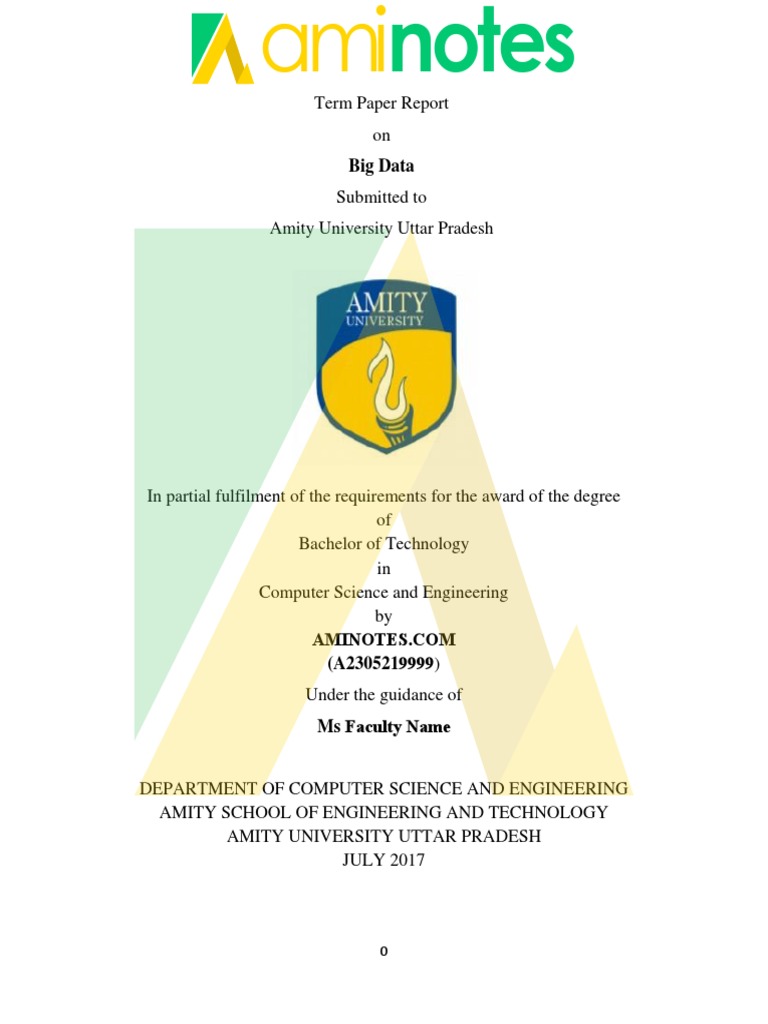 Aminotes - NTCC Project BIG DATA | Apache Hadoop | Big Data