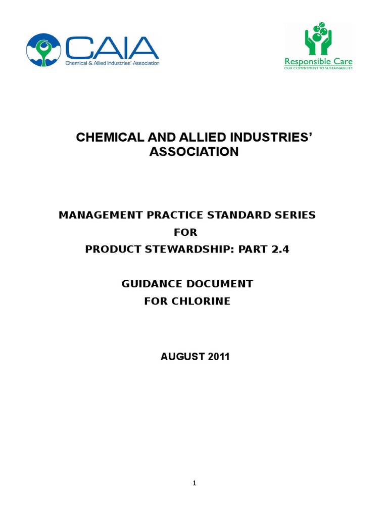 Guidance on Handling Chlorine Gas | PDF | Personal Protective Equipment ...