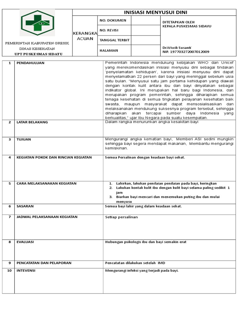 Inisiasi Menyusu Dini di Gresik | PDF | Pengembangan Diri | Kesehatan ...