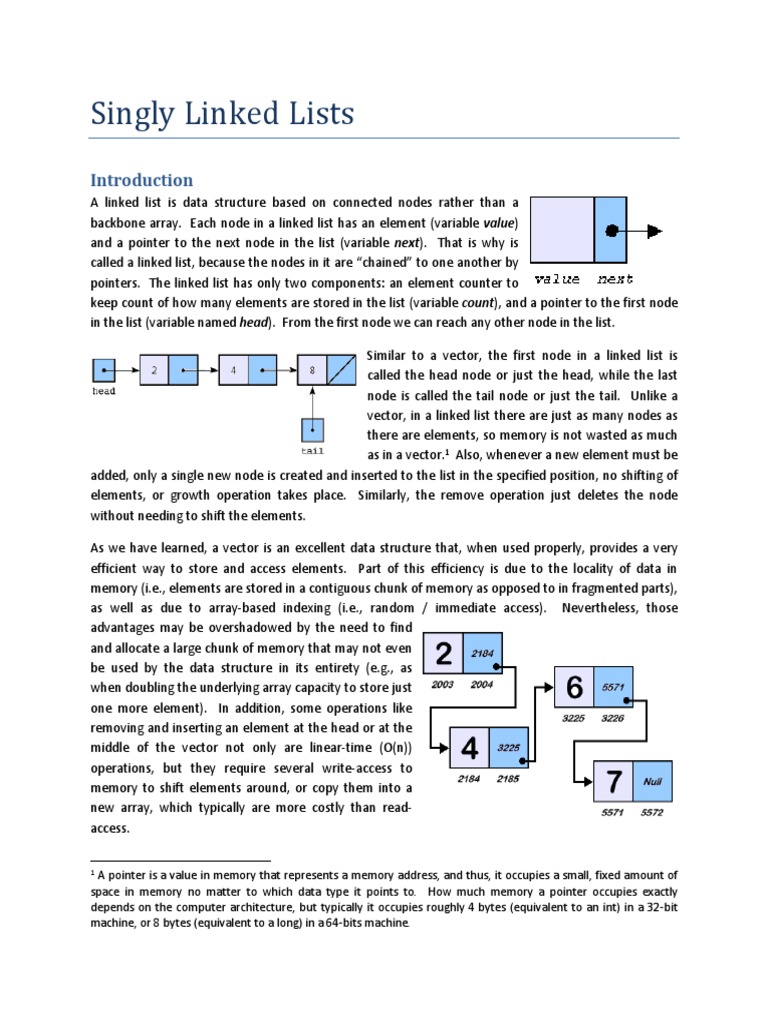 Singly Linked Lists Algorithm Pdf Array Data Structure Pointer 1696