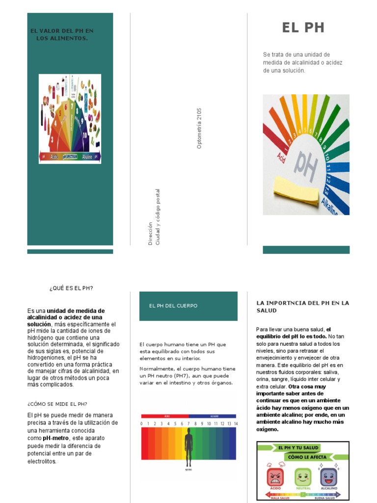 Triptico | PDF | Ph | Química Física