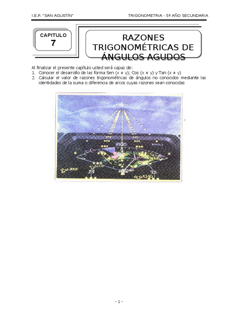 I Semestre Trigonometria | PDF | Magnitud aparente | Estrellas