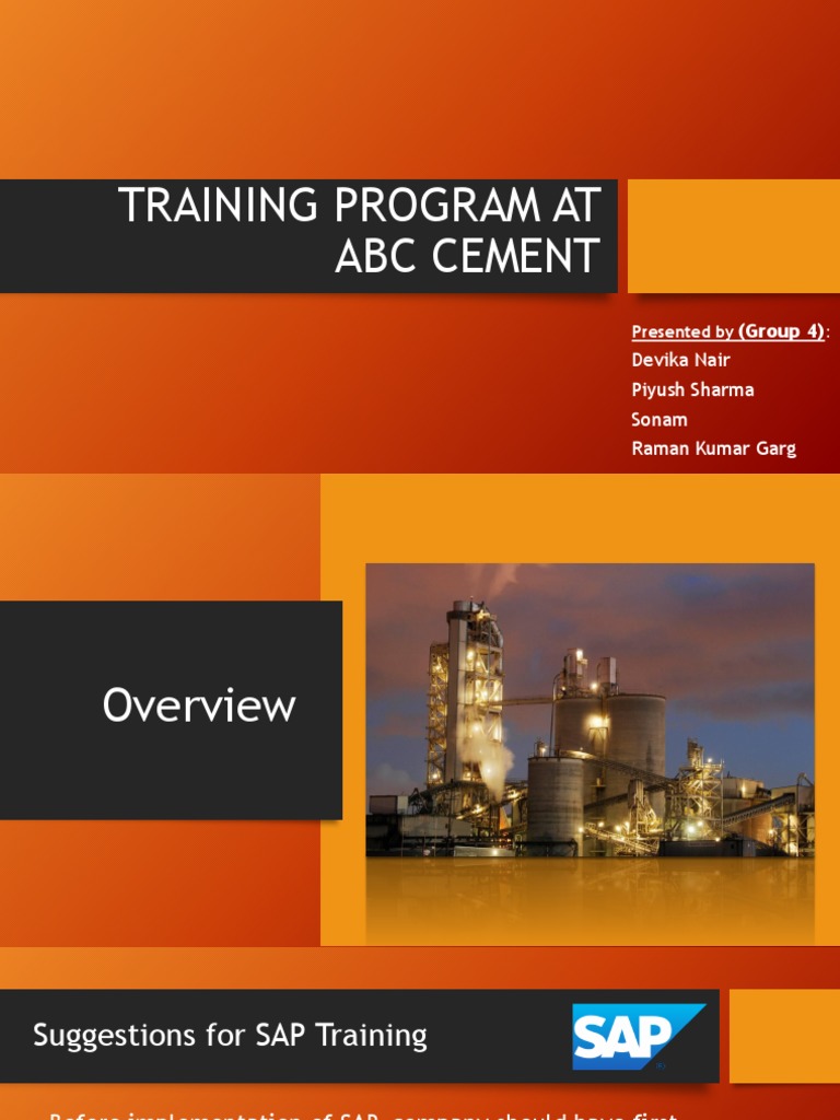 Training Program at Abc Cement: (Group 4) | PDF