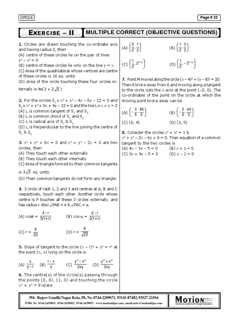 Exer (Null) | PDF | Circle | Elementary Geometry