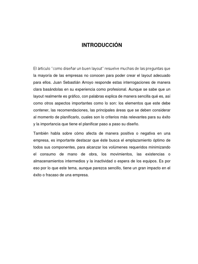 Importancia del Layout en Empresas | PDF | Máquina elevadora | Diseño