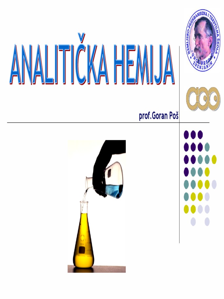 01 Analiticka Hemija | PDF