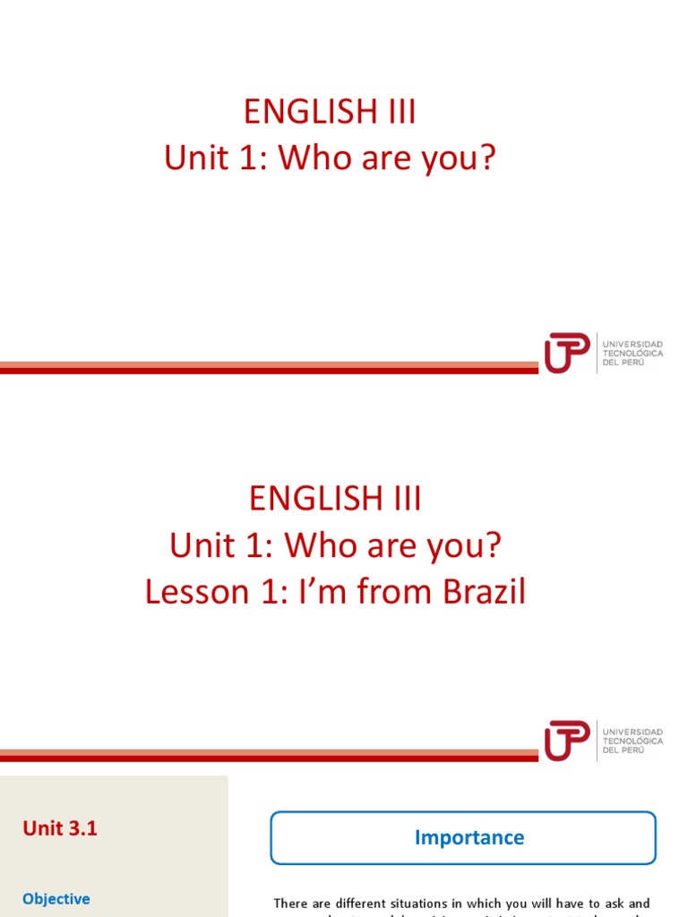English 3 - Unit 1-Lesson 1 | PDF | English Language | Grammatical Number