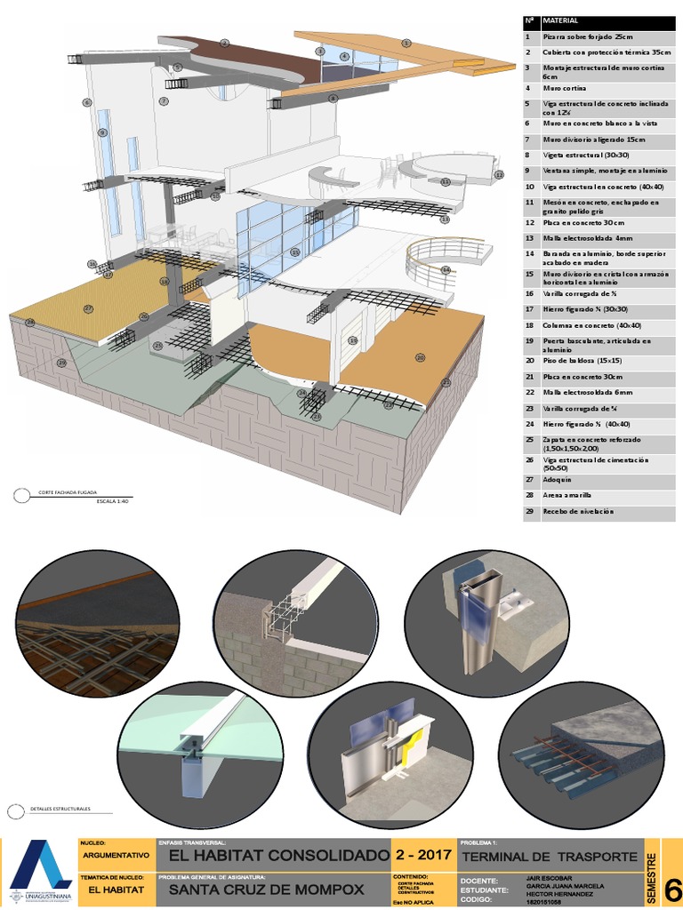 Corte Fugado Detalle Constructivo | PDF | Medios de arte | Materiales ...