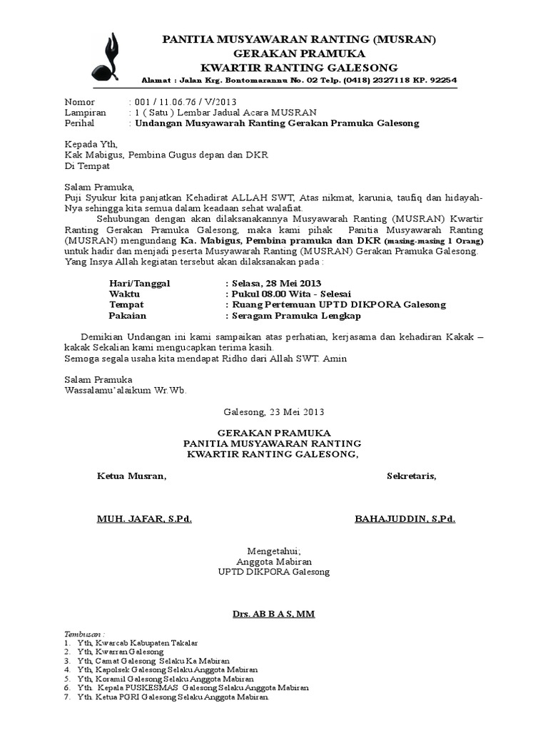 Undangan Peserta Musran | PDF