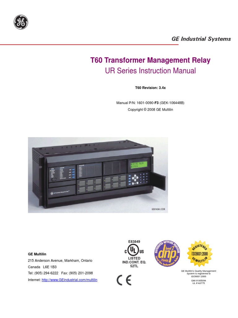 t60 Manual GE | PDF | Input/Output | Object Oriented Programming