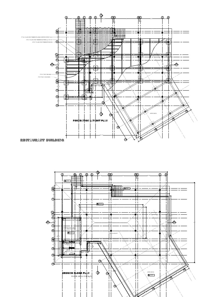 Restaurant Building: A' B D' E FG' H' I J' K C' | PDF | Architect ...