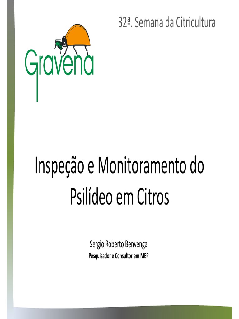 Como Fazer A Inspecao e o Monitoramento de Psilideos em Citros | PDF ...