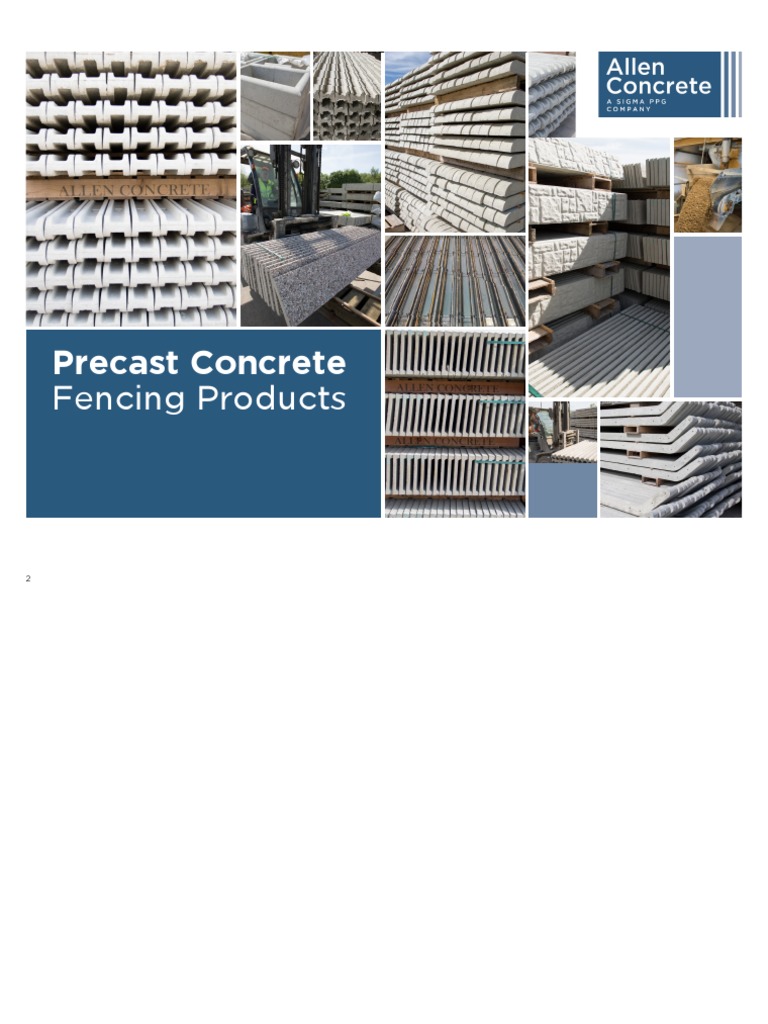 Allen Concrete Fencing PDF | PDF | Manufactured Goods | Building ...