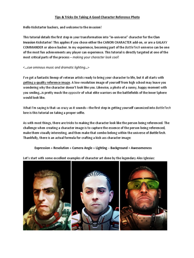 Tips & Tricks On Taking A Good Character Reference Photo | PDF | Leisure