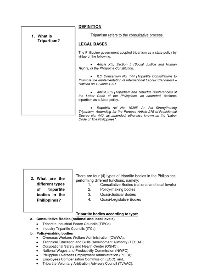 What Is Tripartism?: Tripartism Refers To The Consultative Process ...