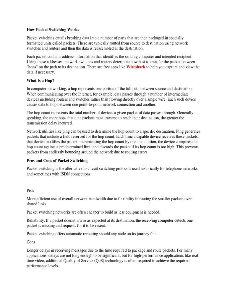 Understanding Packet Switching | PDF | Computer Network | Network Switch