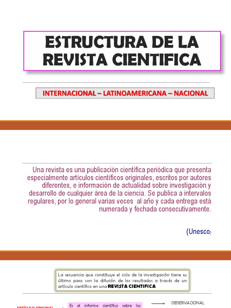 Estructura De La Revista Cientifica Sumario Abstracto Perú