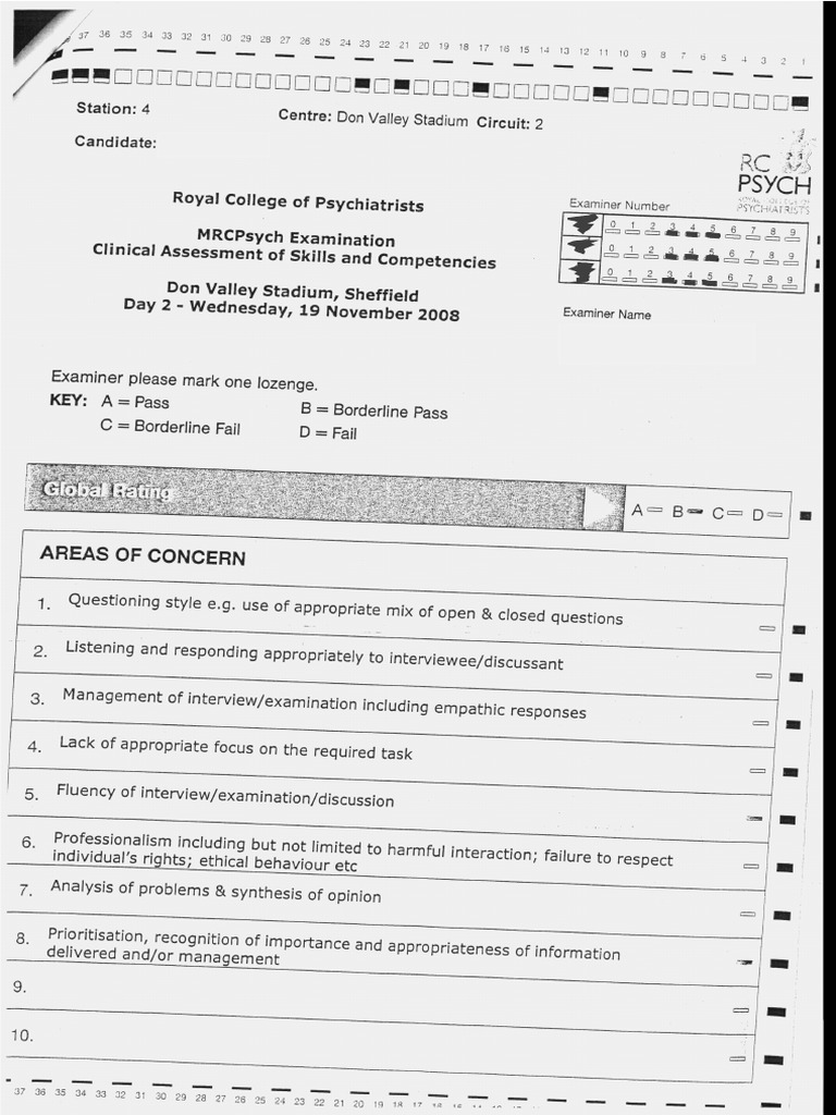 CASC Marking Sheet 1 | PDF
