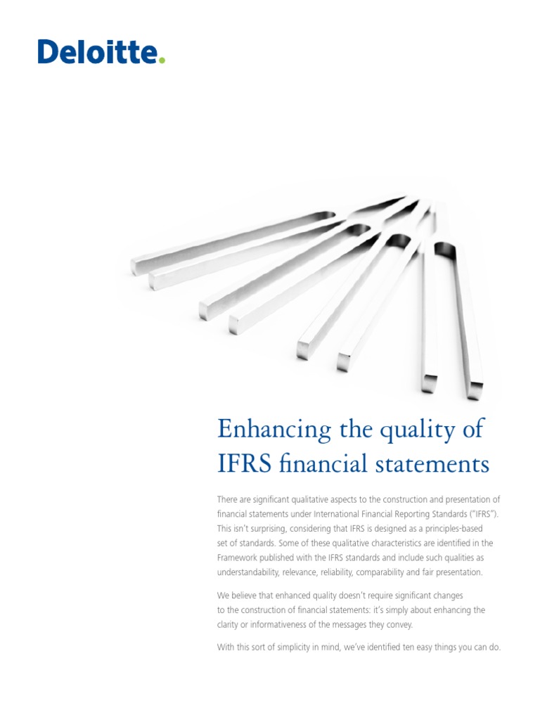 10 Easy Ways To Improve The Quality of IFRS Financial Statements | PDF ...