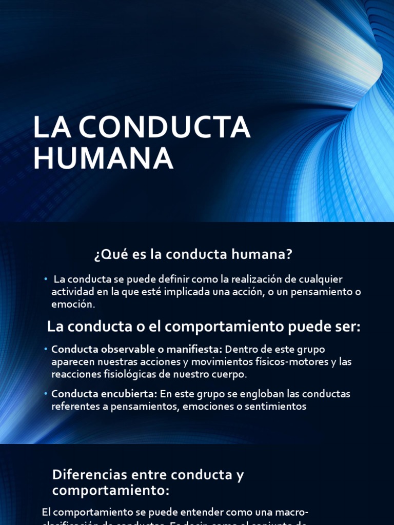 Tipos y Técnicas de Conducta Humana | PDF | Comportamiento | Homo Sapiens