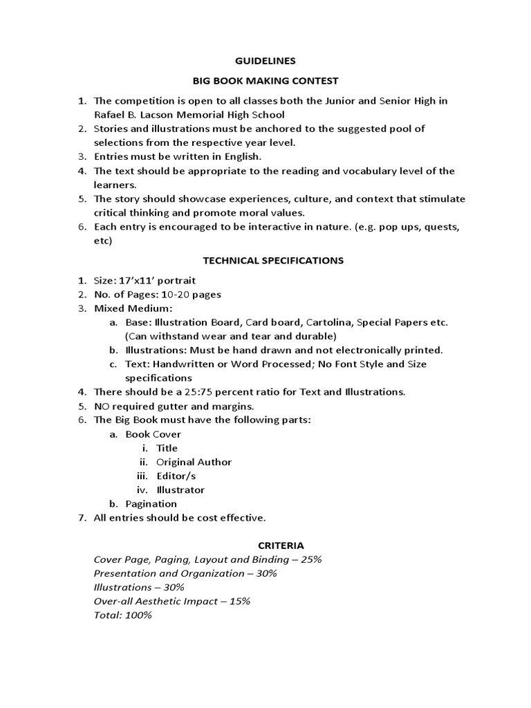 Big Book Criteria | Download Free PDF | Page Layout | Books