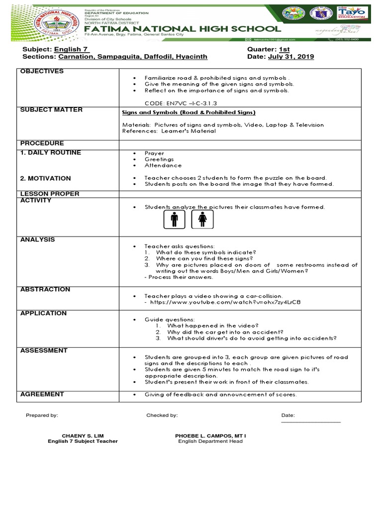 1st Quarter - CLASSROOM OBSERVATION LESSON PLAN | PDF | Teaching | Learning