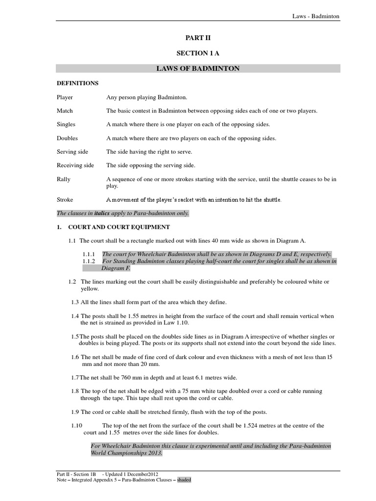 Badminton | PDF | Referee | Sports