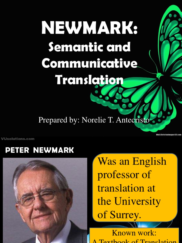 Peter Newmark - Translation | PDF | Translations | Semantics