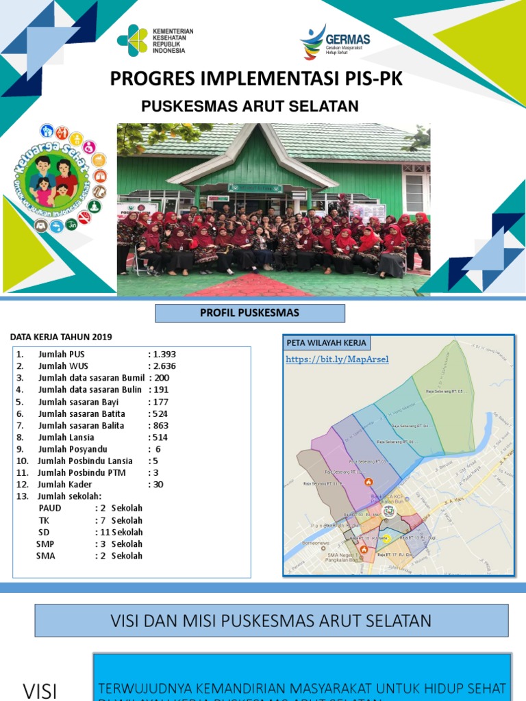 Progres Implementasi Pis-Pk Puskesmas Arut Selatan - Reduce | PDF