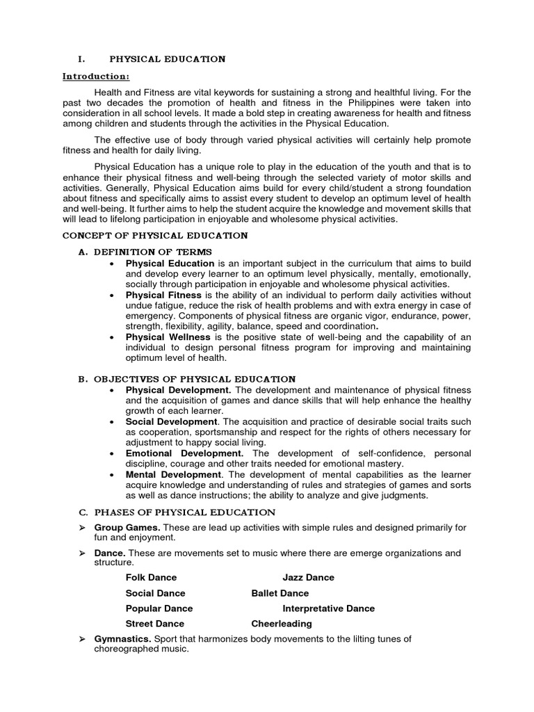 Final Notes PE2 | PDF | Physical Fitness | Physical Education