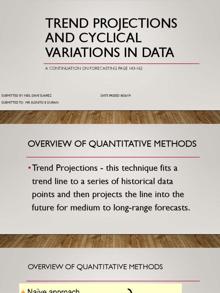 Trend Projections and Cyclical Variations in Data | PDF | Seasonality ...