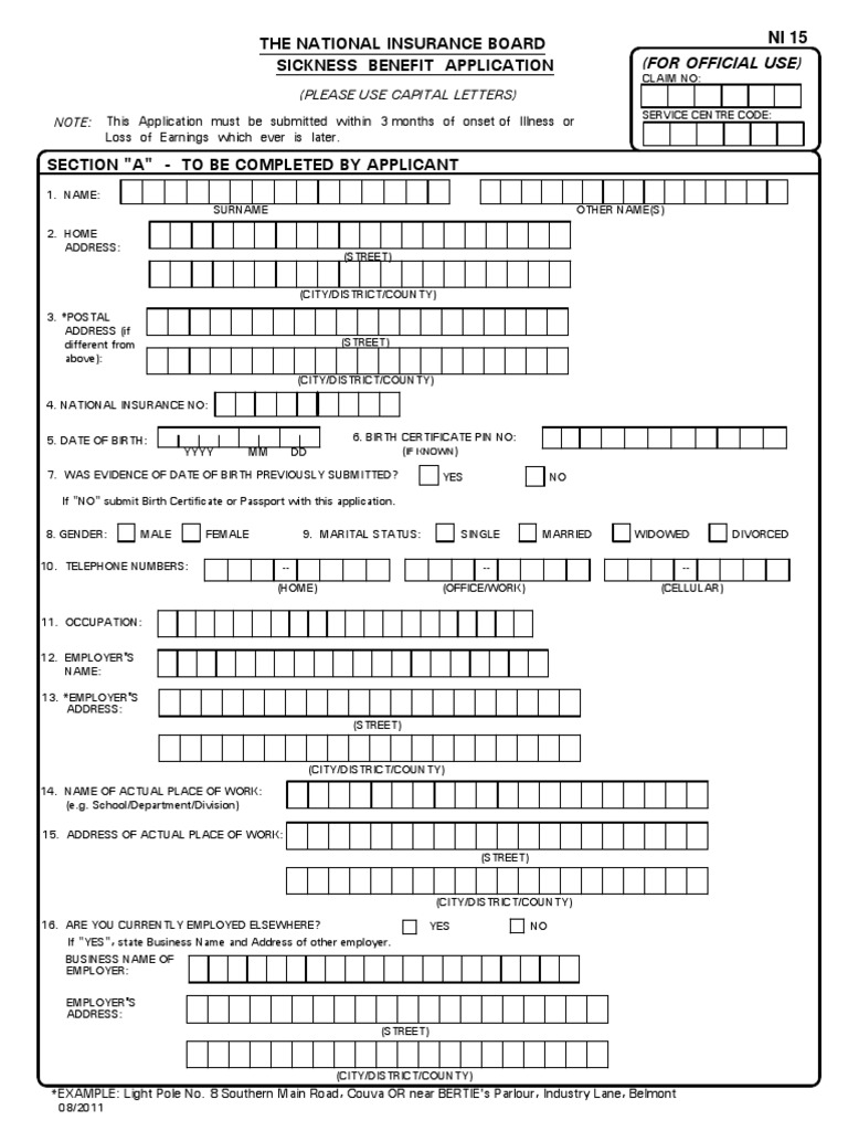 NI15 | Download Free PDF | Employment | Identity Document