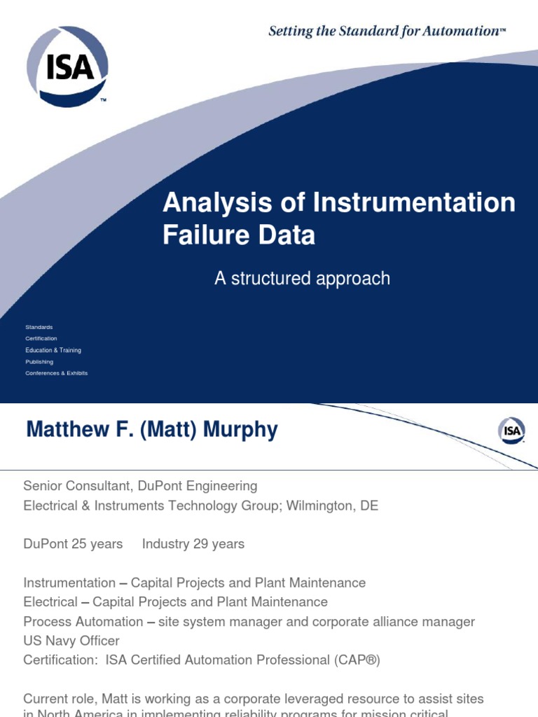 Analysis of Instrumentation Failure Data | PDF | Reliability Engineering | Systems Engineering