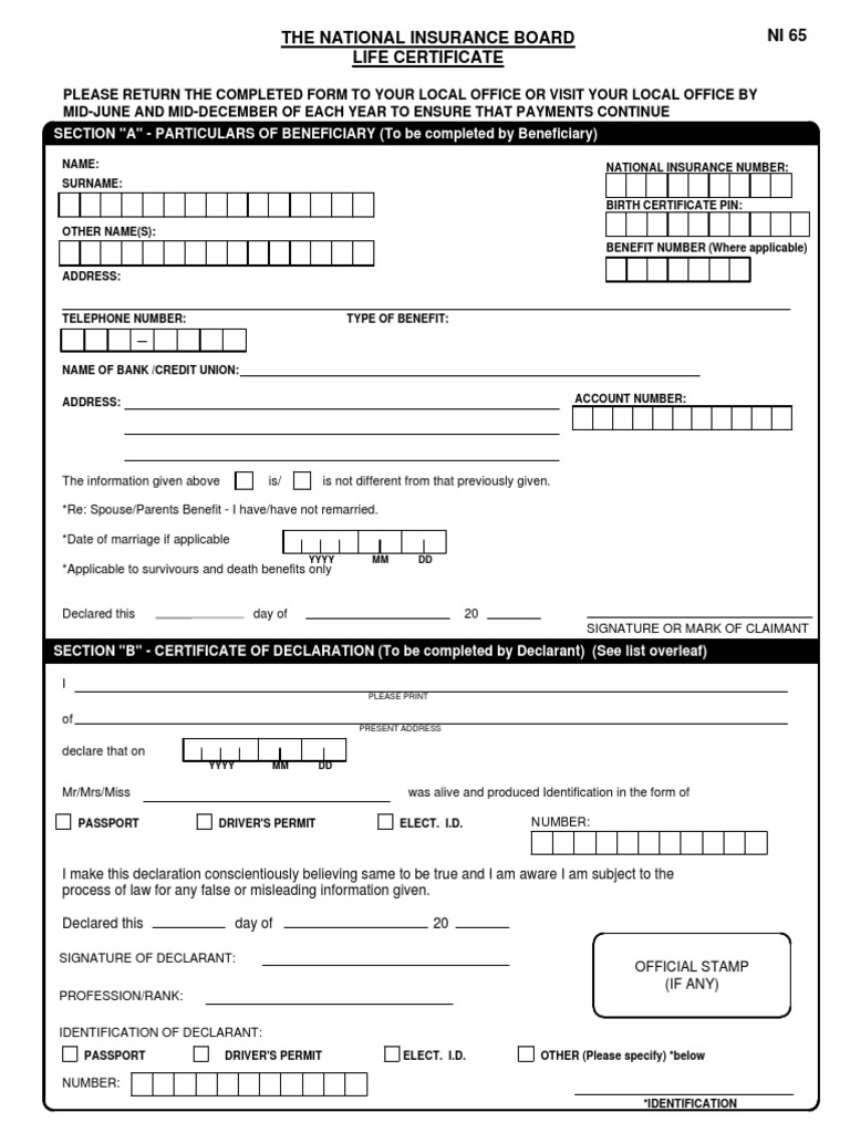 Updating Life Certificates: A Guide to Completing National Insurance ...