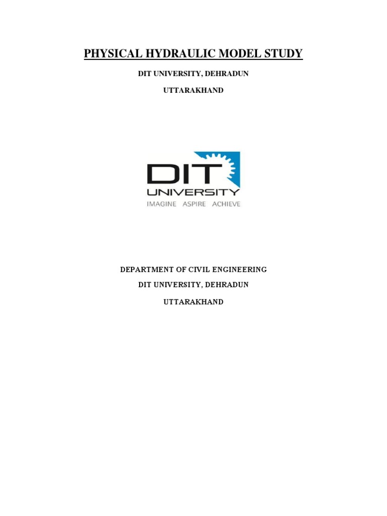 Physical Hydraulic Model Study: Dit University, Dehradun Uttarakhand ...