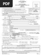 BUCET - Application Form | PDF